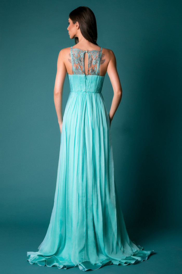 Lace Stitching Chiffon Sleeveless Dresses on Luulla